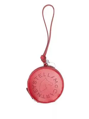 Stella McCartney Perforated Round Keyring - Red