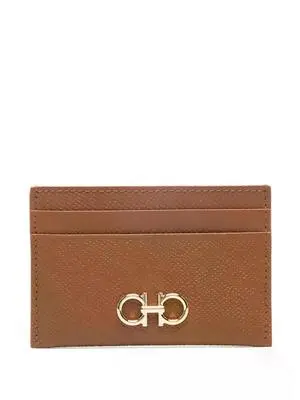 FERRAGAMO Logo-detail Card Holder - Brown