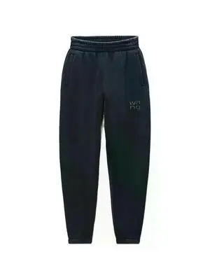Alexander Wang Crystal Hotfix Logo Sweatpants - Black