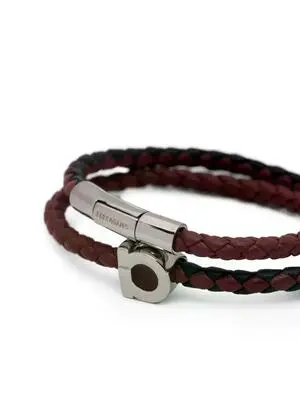 FERRAGAMO Gancini Double-wrap Bracelet - Silver