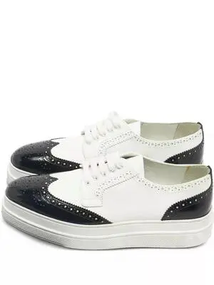 Prada Brogue Detailing Lace-up Derby Shoes