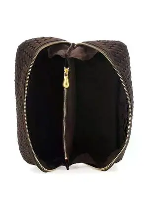 NAGHEDI Caravan Woven Wash Bag - Brown