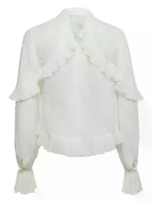 SELF-PORTRAIT Ruffled Long Sleeve Blouse