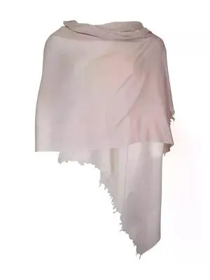 KINROSS CASHMERE Cameo Ombre Fringed Embellished Scarf