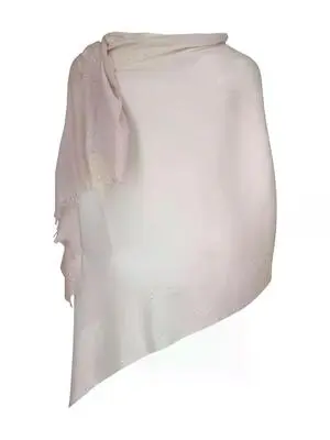 Kinross Cashmere Cameo Ombre Fringed Embellished Scarf