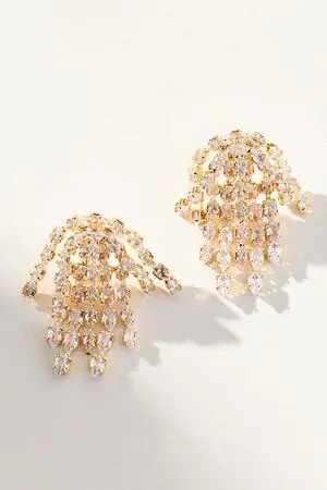 Anthropologie Crystal Fireworks Earrings - Clear