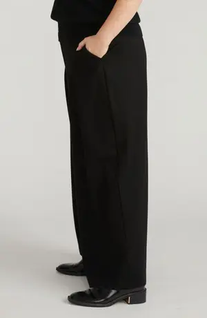 Universal Standard Palais Ponte Wide-leg Pants - Black