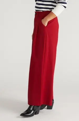 Universal Standard Palais Ponte Wide-leg Pants - Garnet Red