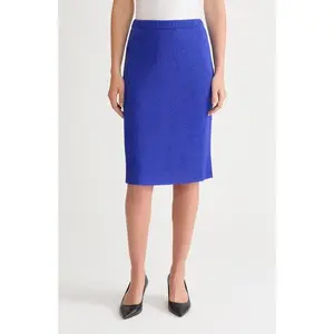 Ming Wang Tonal Straight Knit Skirt