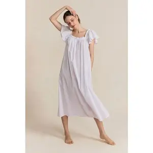 IF ONLY IF Poppy Nightdress - White