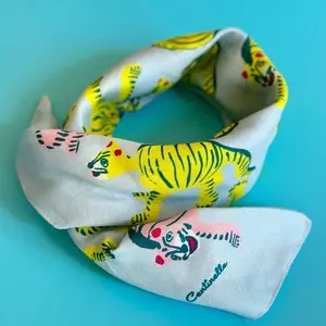CENTINELLE Nodding Tigers Cotton Silk Bandana