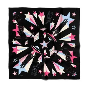 CENTINELLE Cat Abduction Cotton-silk Bandana - Black