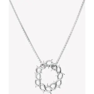 RIZEN JEWELRY Crown Of Thorns Pendant Necklace - Sterling Silver