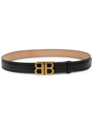Balenciaga Belt With Logo Buckle - Black
