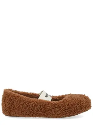 Moon Boot Shearling Ballerina - Brown