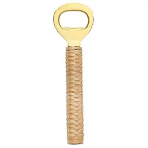 STORIED HOME Brass Bottle Opener With Handle - Natural