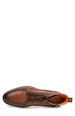 Santoni Flair Moc Toe Leather Boots
