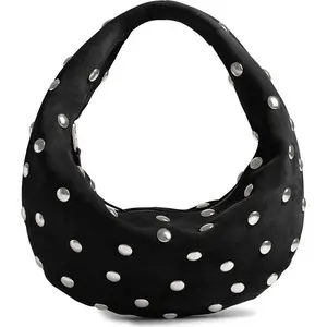 Khaite Olivia Studded Suede Hobo Bag