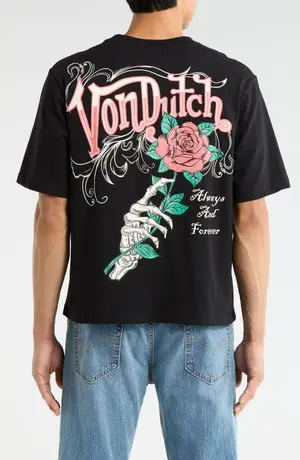 VON DUTCH Graphic Logo T-shirt