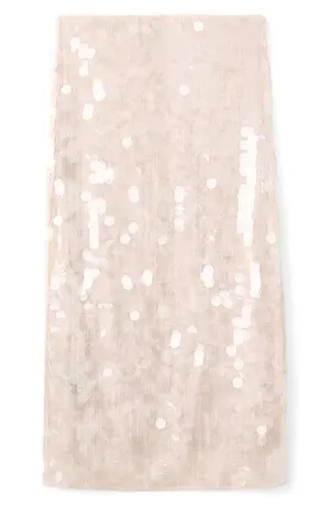Mango Sequin Paillette Midi Skirt