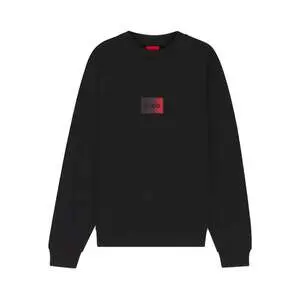 Hugo Logo Appliqué Sweater - Black