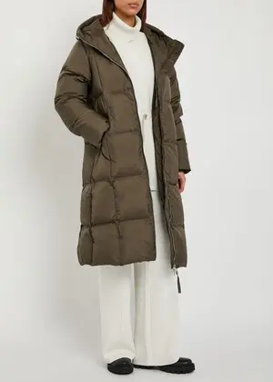 Varley Katya Hooded Padded Nylon Coat - Olive