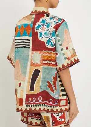 ALEMAIS Alémais Michelle Printed Linen Shirt