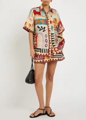 ALEMAIS Alémais Michelle Printed Linen Shirt