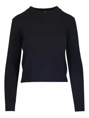LISA YANG Round-neck Long-sleeve Sweater - Black