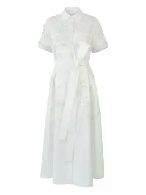 Carolina Herrera Embroidered Midi Dress