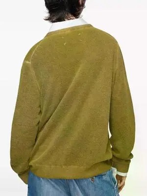 MAISON MARGIELA Knit Virgin Wool V-neck Sweater