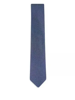 Eton Patterned Neck Tie - Blue