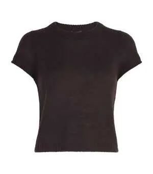 ME+EM Wool-cashmere-silk Knitted T-shirt - Brown