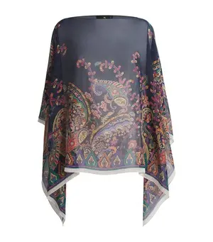 Etro Silk Cape Blouse - Black