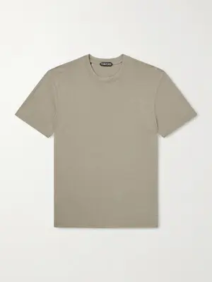 TOM FORD Lyocell And Cotton-blend T-shirt - Green