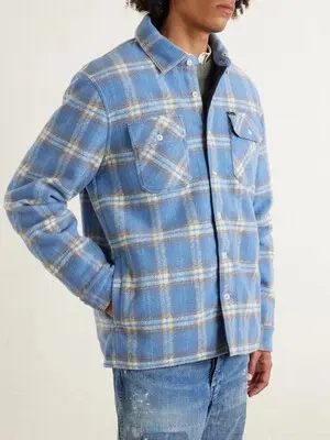 Polo Ralph Lauren Padded Checked Wool-blend Overshirt