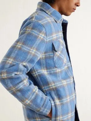 Polo Ralph Lauren Padded Checked Wool-blend Overshirt