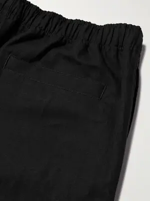 Orlebar Brown Alex Tapered Linen Drawstring Trousers - Black