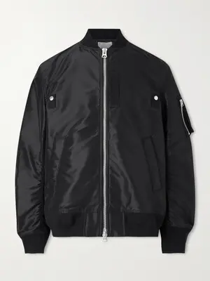 Sacai Padded Nylon-twill Bomber Jacket - Black