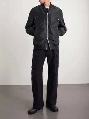 Sacai Padded Nylon-twill Bomber Jacket - Black