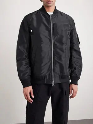 Sacai Padded Nylon-twill Bomber Jacket - Black