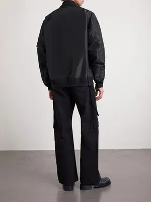 Sacai Padded Nylon-twill Bomber Jacket - Black