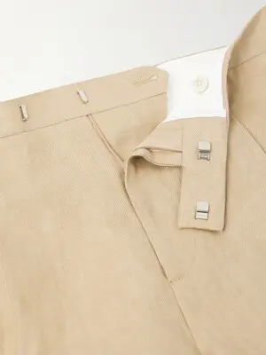 LARDINI Straight-leg Pleated Twill Shorts