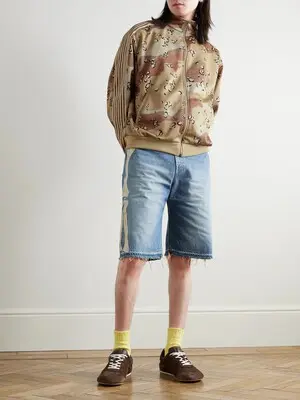 Kapital Striped Webbing-trimmed Printed Jersey Track Jacket - Neutrals