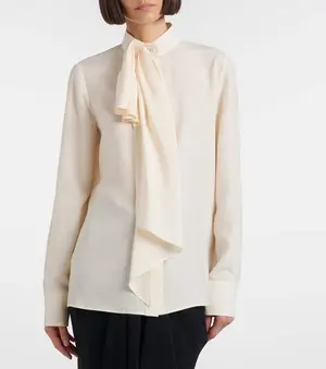 Givenchy Bow-detail Silk Blouse - White