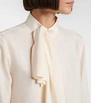 Givenchy Bow-detail Silk Blouse - White