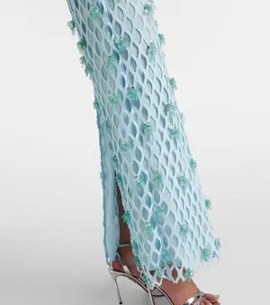 Simkhai Iridessa Sequined Bustier Gown
