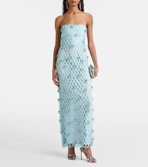 Simkhai Iridessa Sequined Bustier Gown