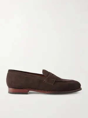 Grenson Lloyd Suede Loafers - Brown