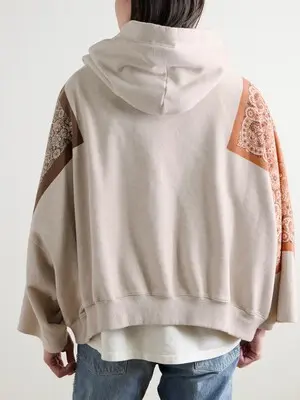 Kapital Bandana-print Cotton-jersey Hoodie - Neutrals